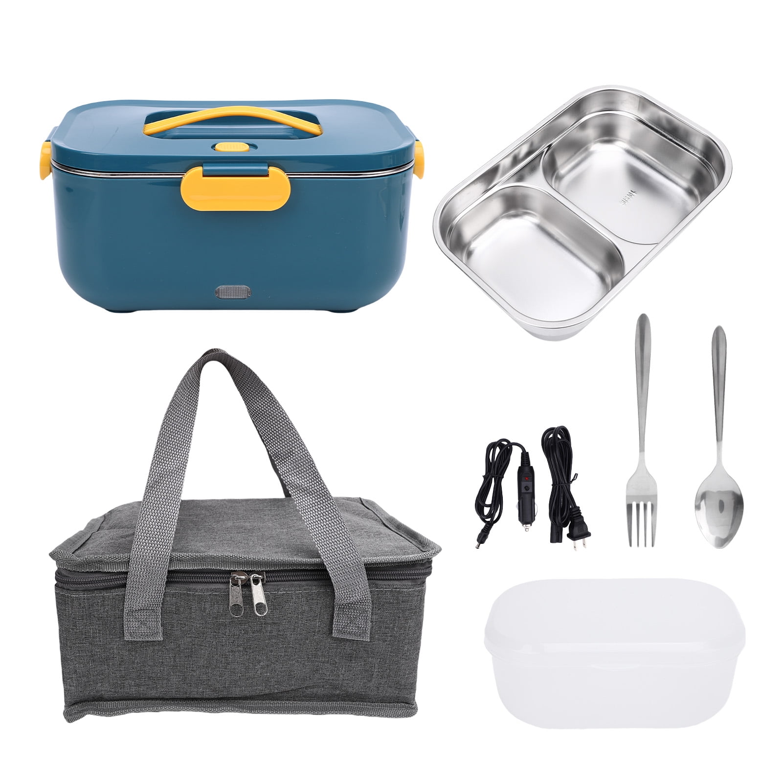 Electric Lunch Box Portable Food Warmer Heated Lunch Box Heating ...