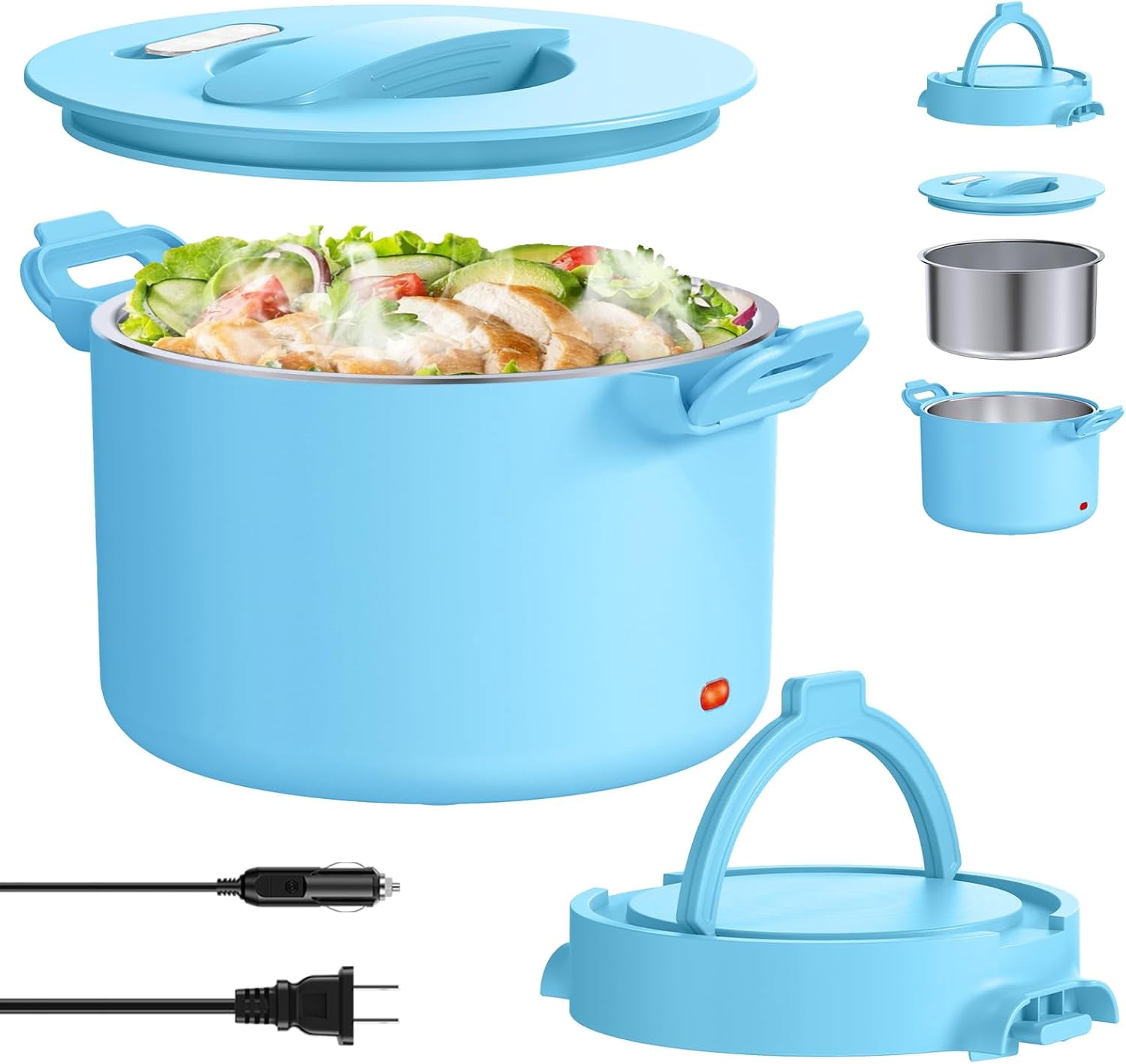 Electric Lunch Box Warmer, 34-Ounce Leakproof Portable Heated Lunch ...