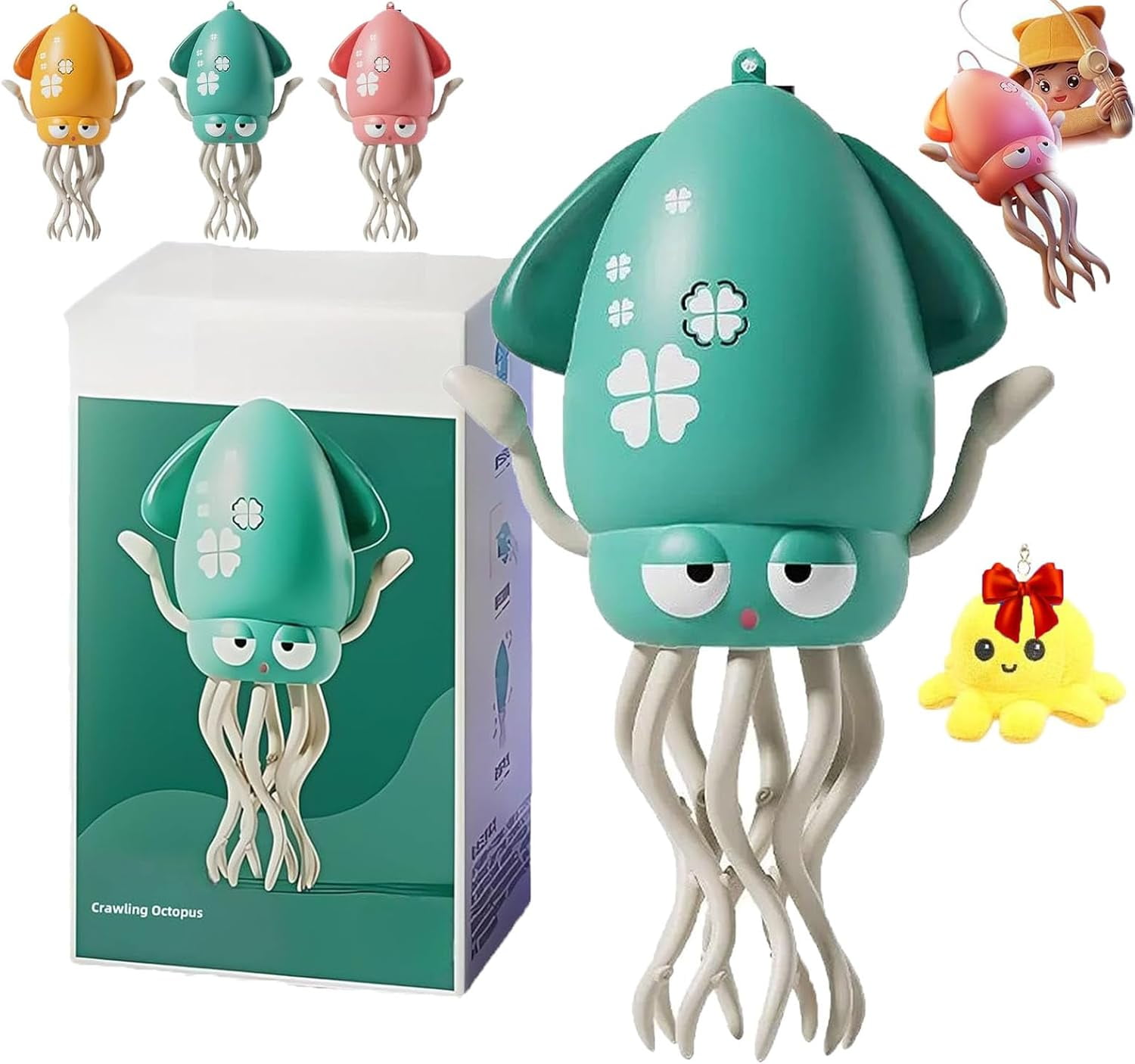 AYINLH Electric Dancing Octopus Toy, LED Lights, Music, Auto-Avoid ...