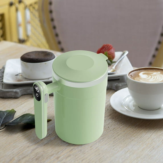 Electric Magnetic Coffee Stirring Cup with Clear Digital Temperature ...