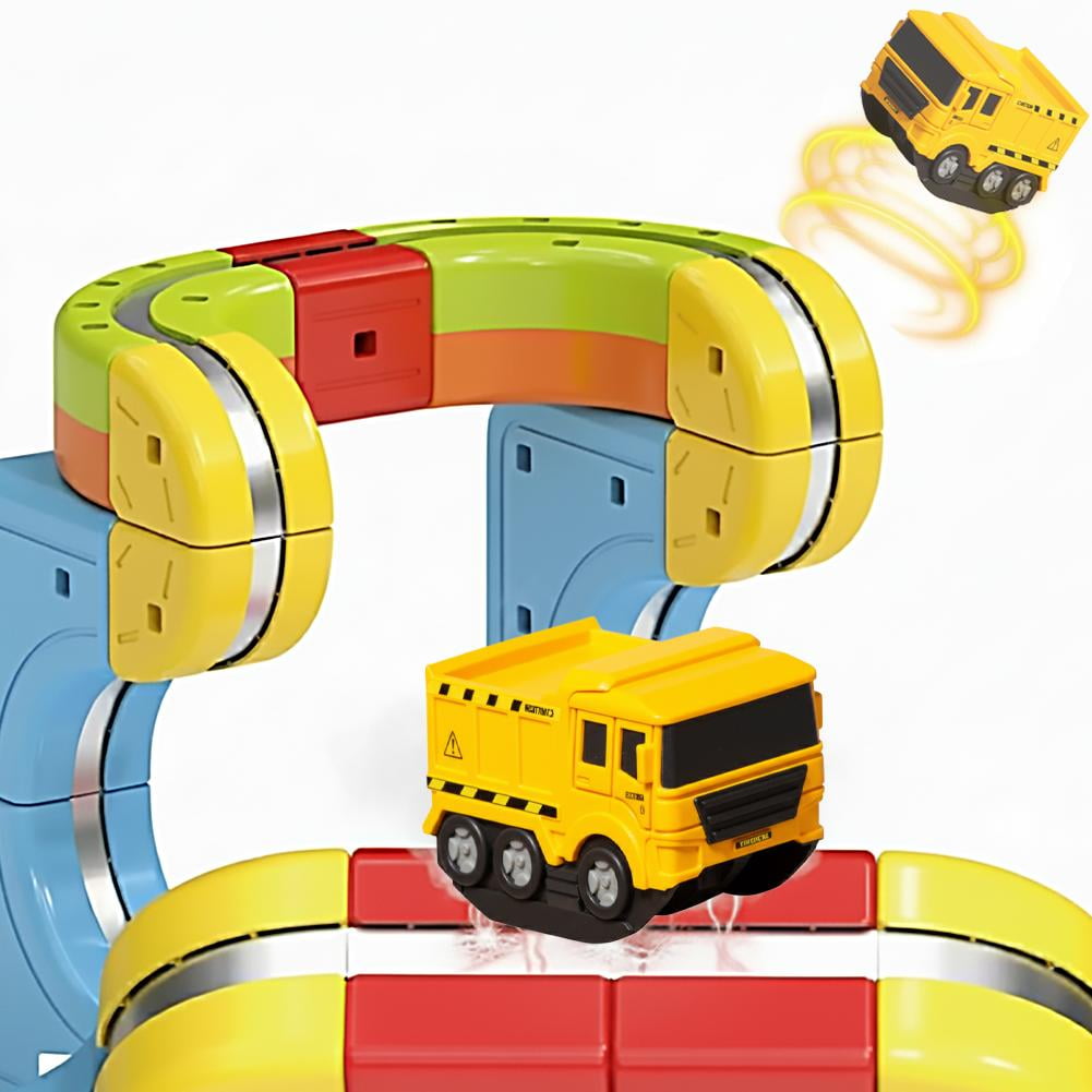 Electric Magnetic Train Set for Kids, High-Speed Rail DIY Building ...