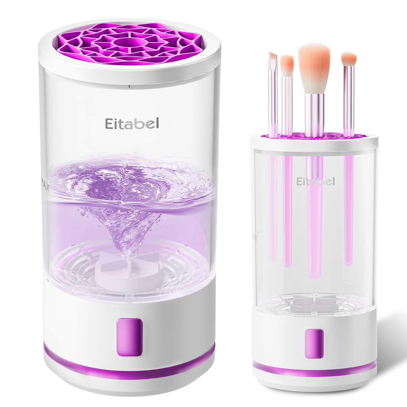 Electric Makeup Brush Cleaner RRF12 machine, 2 in 1 Makeup Brush Washer ...