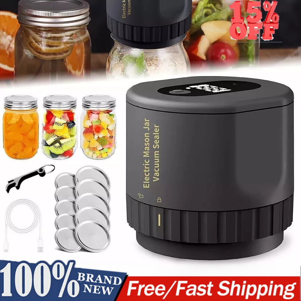 Electric Mason Jar Vacuum Kit Compatible with Both Wide and Regular ...