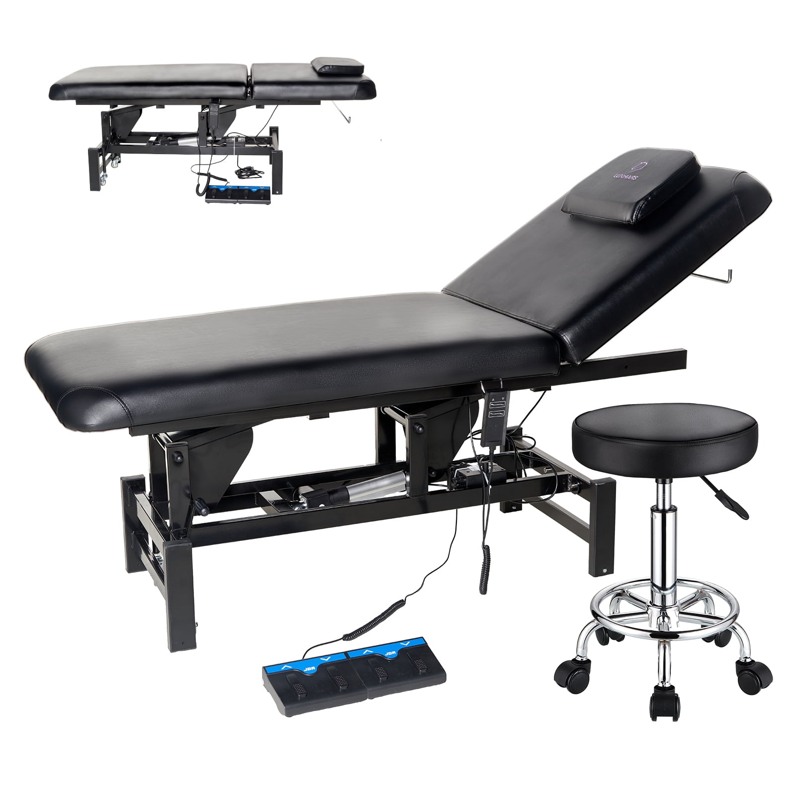 Electric Massage Table 2 Motors Adjustable Facial Bed Tattoo Chair Spa ...