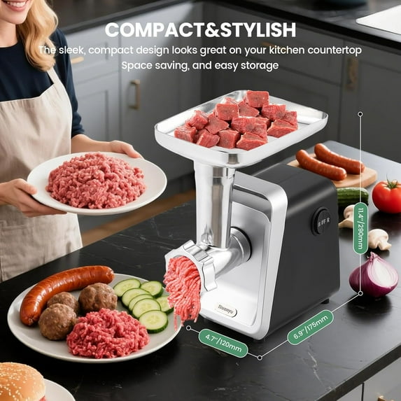 Electric Meat Grinder 2600W Max Multifunctional Processor with ...