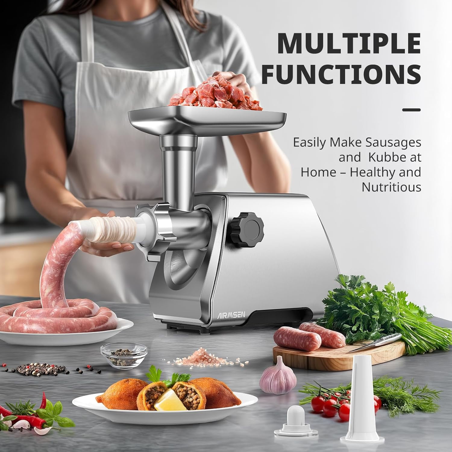 Electric Meat Grinder & Mincer - Heavy Duty Professional Stainless ...