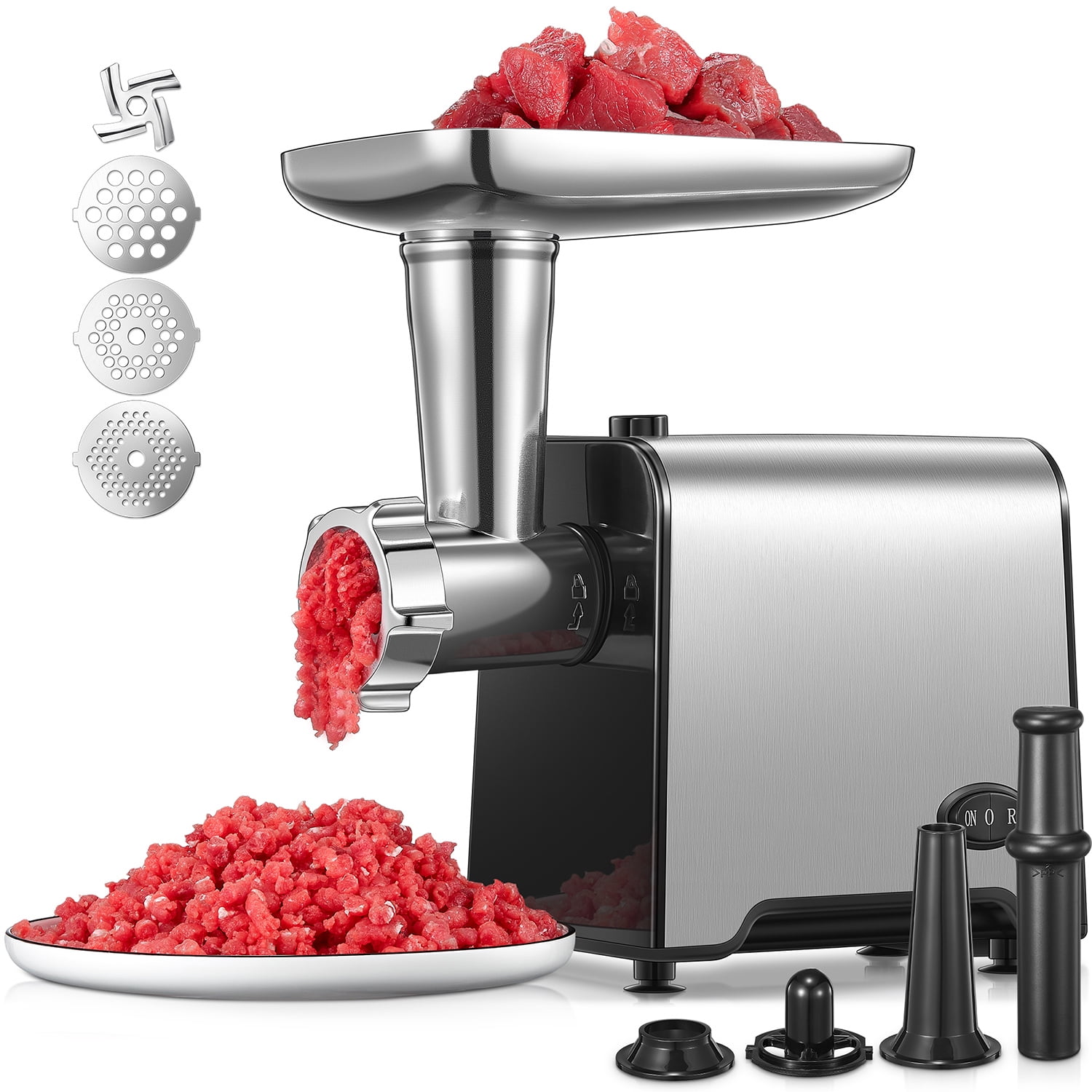 Electric Meat Grinder, Sausage Stuffer Maker 450W Food Grinder with ...