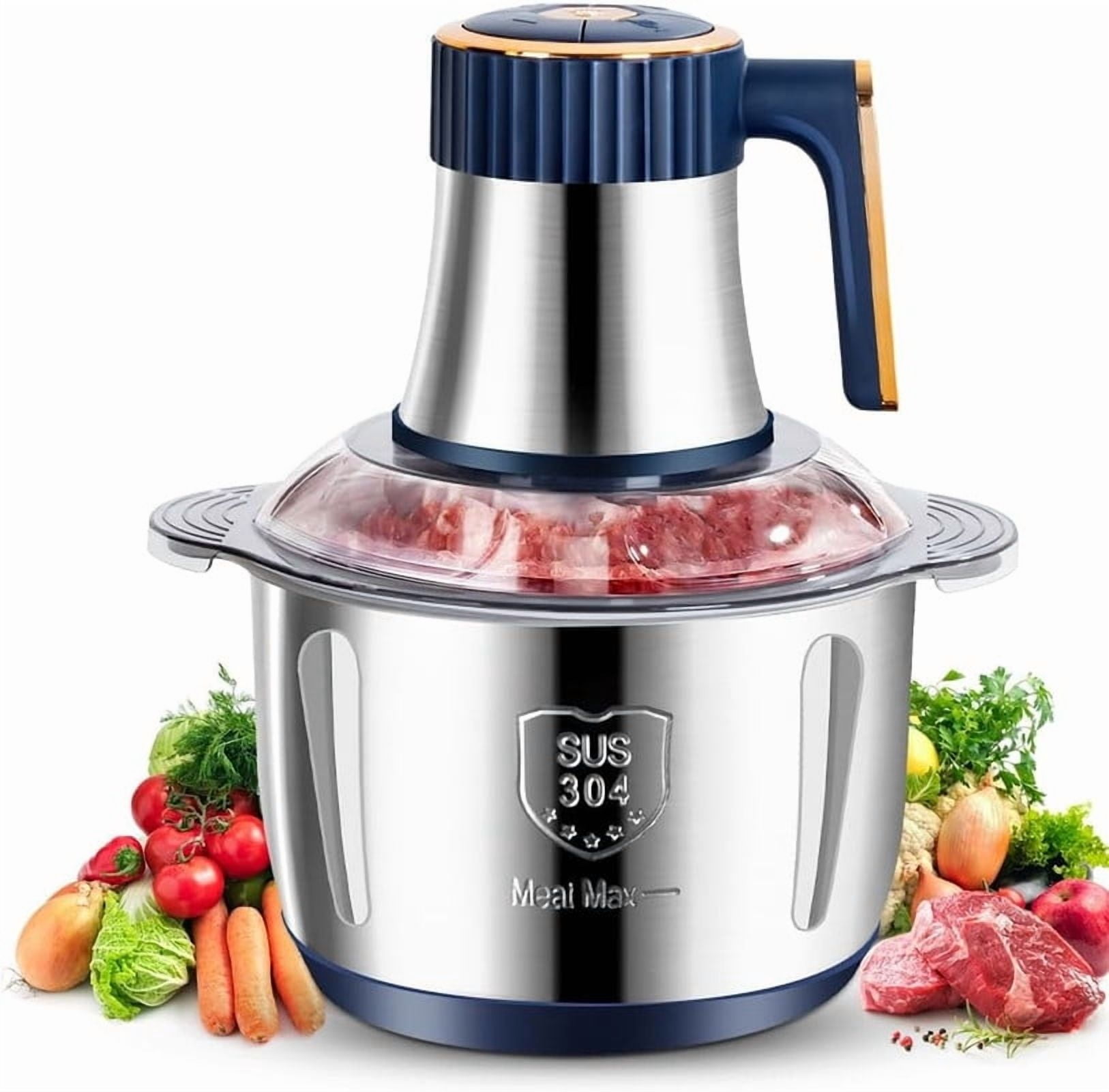 Electric Meat Grinders 5L Food Crusher Stainless Steel Multifunctional Vegetable Slicer ...