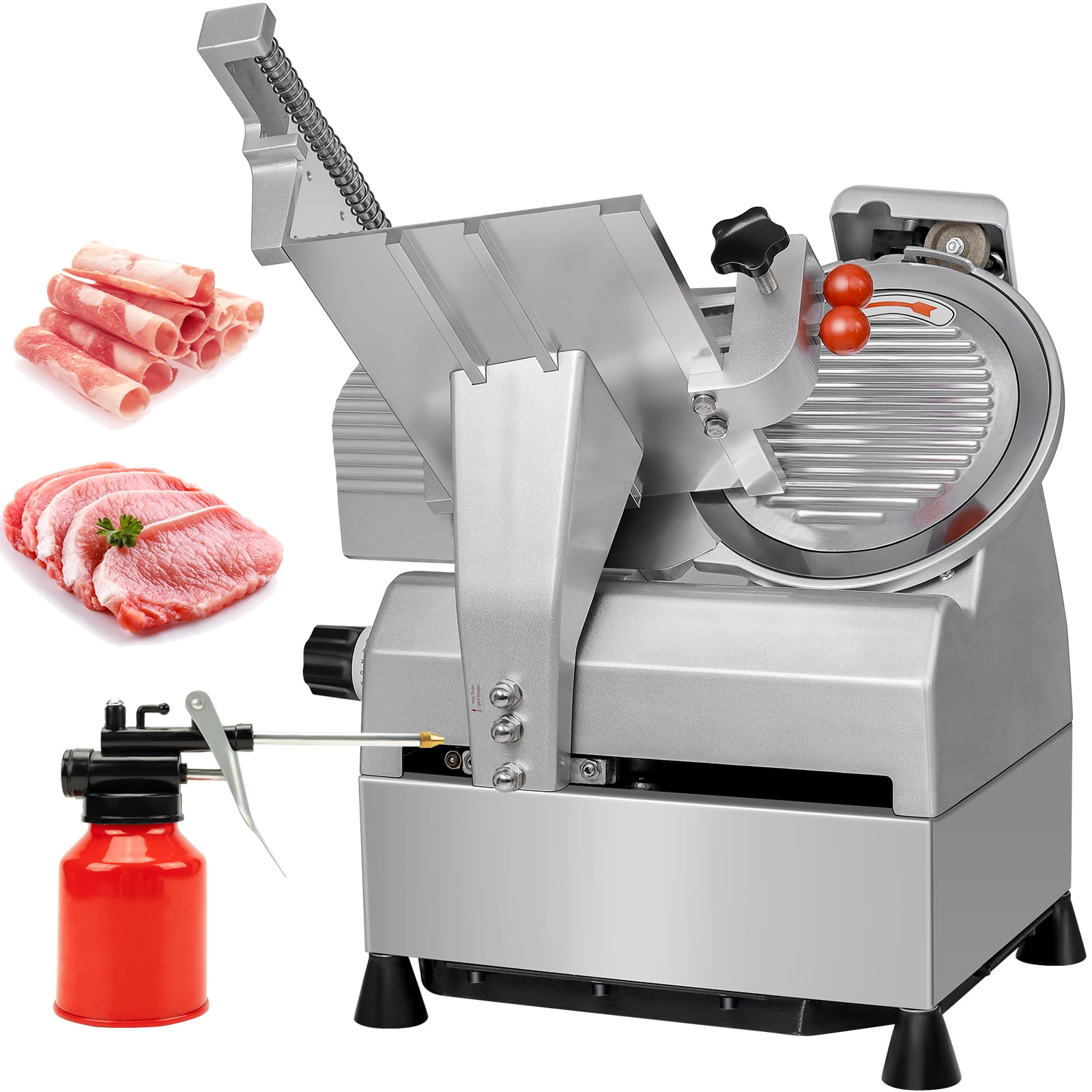 Electric Meat Slicer - Dual Motor 670W Power, 10" Blades, Automatic ...
