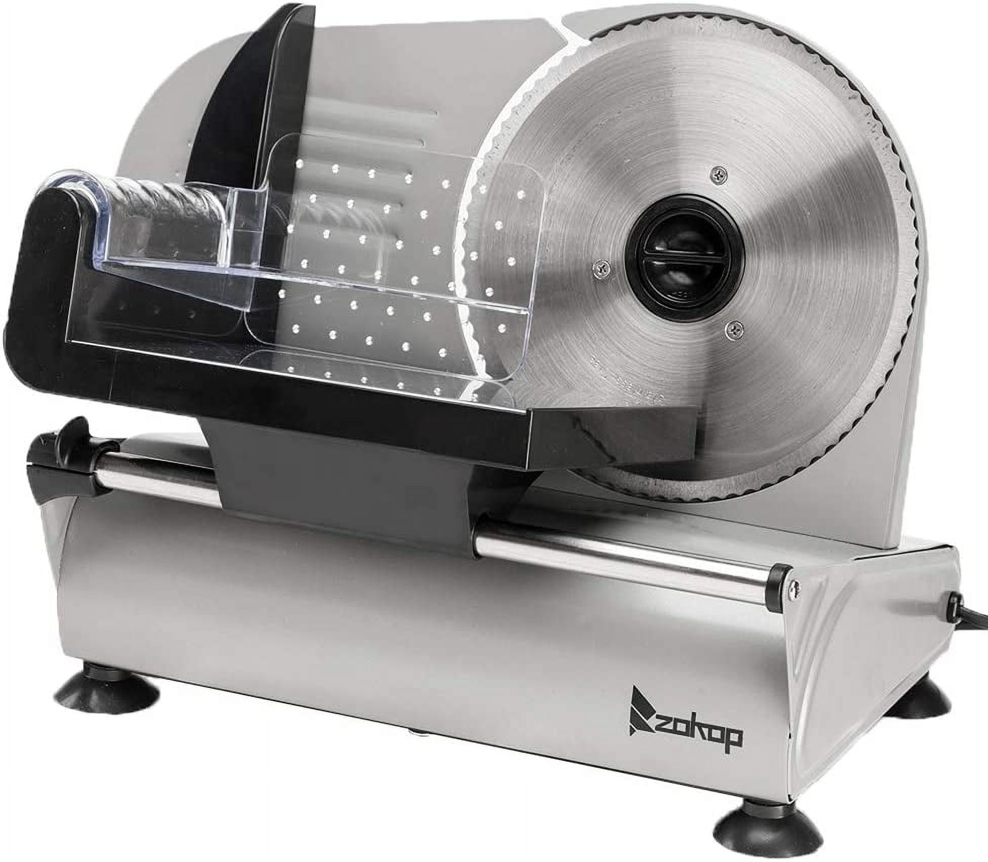 Electric Meat Slicer,SL526 110V/150W 7.5" Semi-automatic Belt Cutter ...