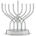 Aviv Judaica LED Electric Menorah, Battery Operated, Highly Chrome ...