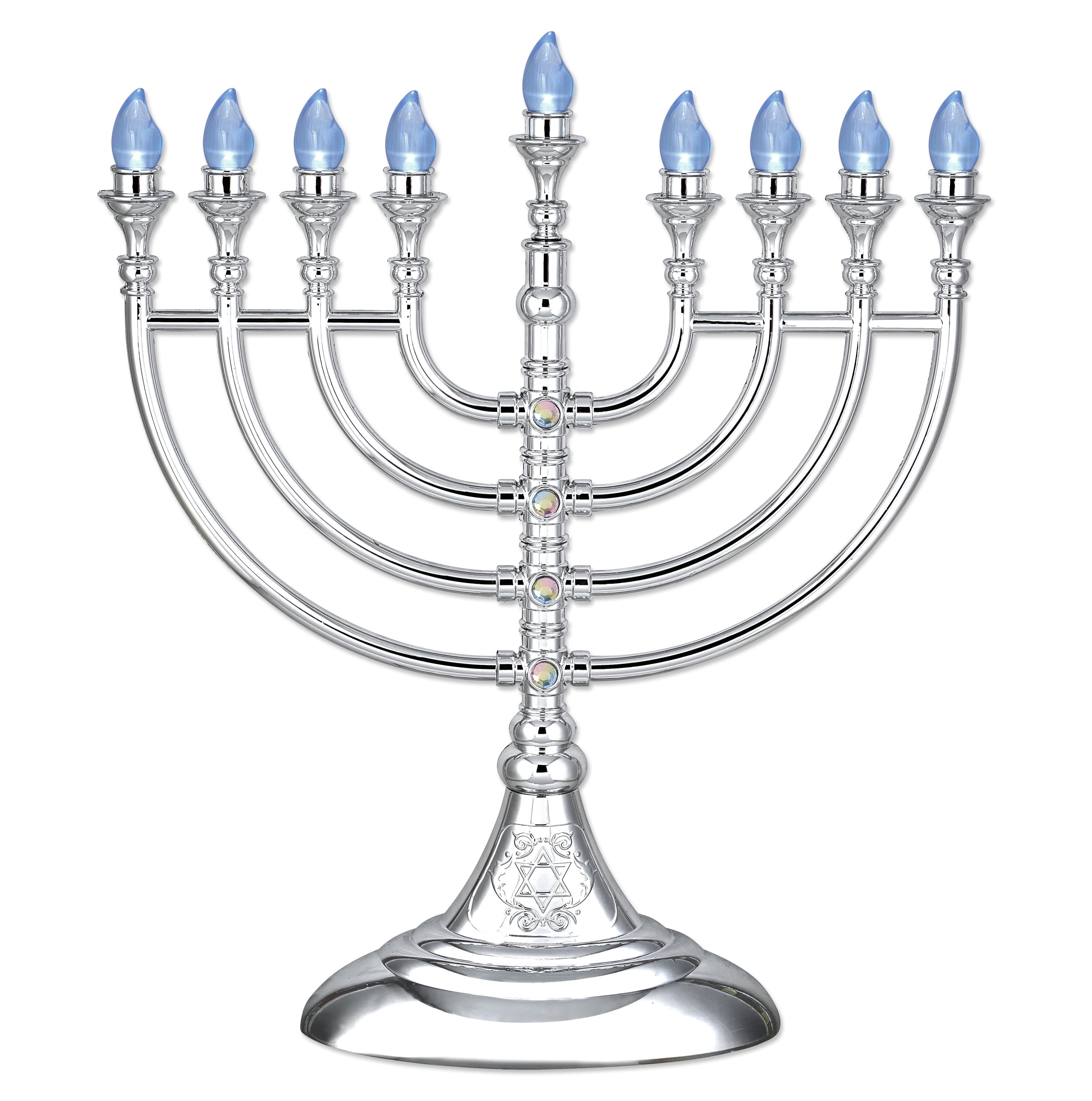 AVIV JUDAICA Electric Menorah, LED Lighted, USB or Battery Powered ...