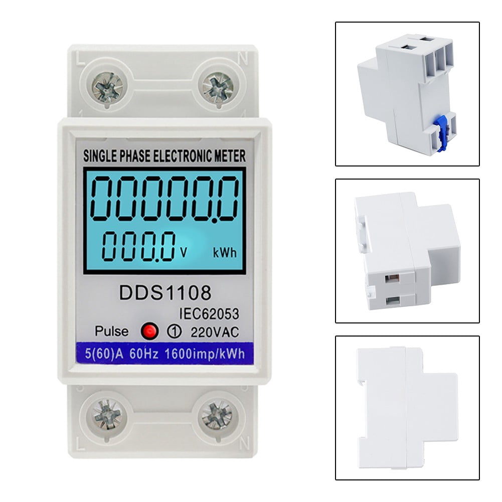 Electric Meter Din Rail Single Phase Lcd Digital Power Consumption ...