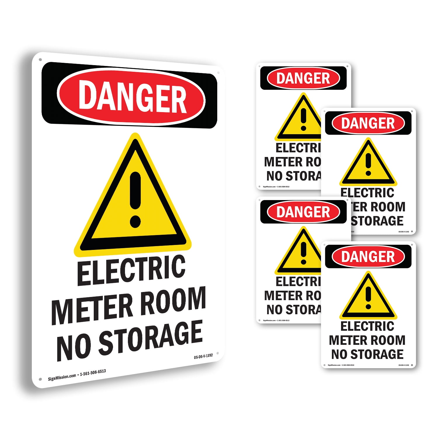 Electric Meter Room OSHA Danger Aluminum Sign 24 Inch x 18 Inch - 5 ...