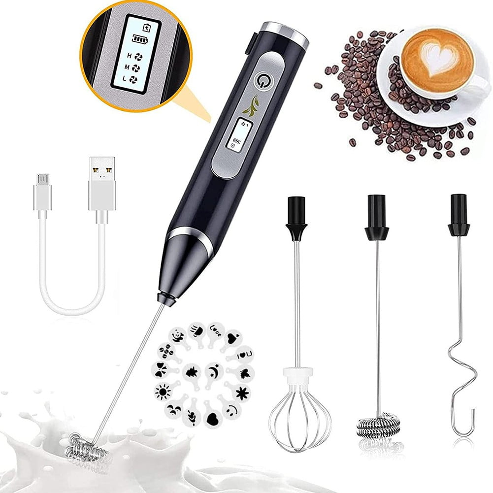 Electric Milk Coffee Frother USB Whisk Egg Beater Handheld Drink Frappe ...