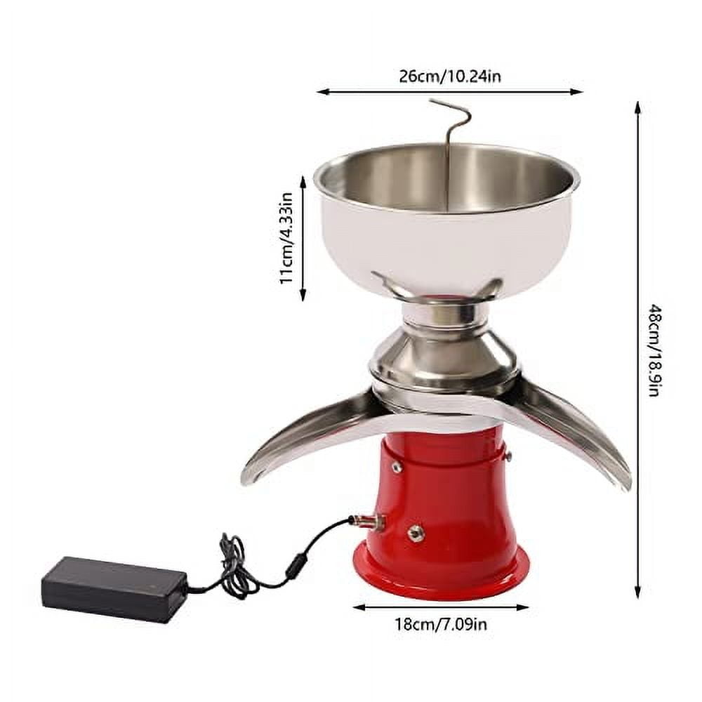 Electric Milk Cream Centrifugal Separator, 304 Stainless Steel Milk Skimmer with 5L Bowl ...
