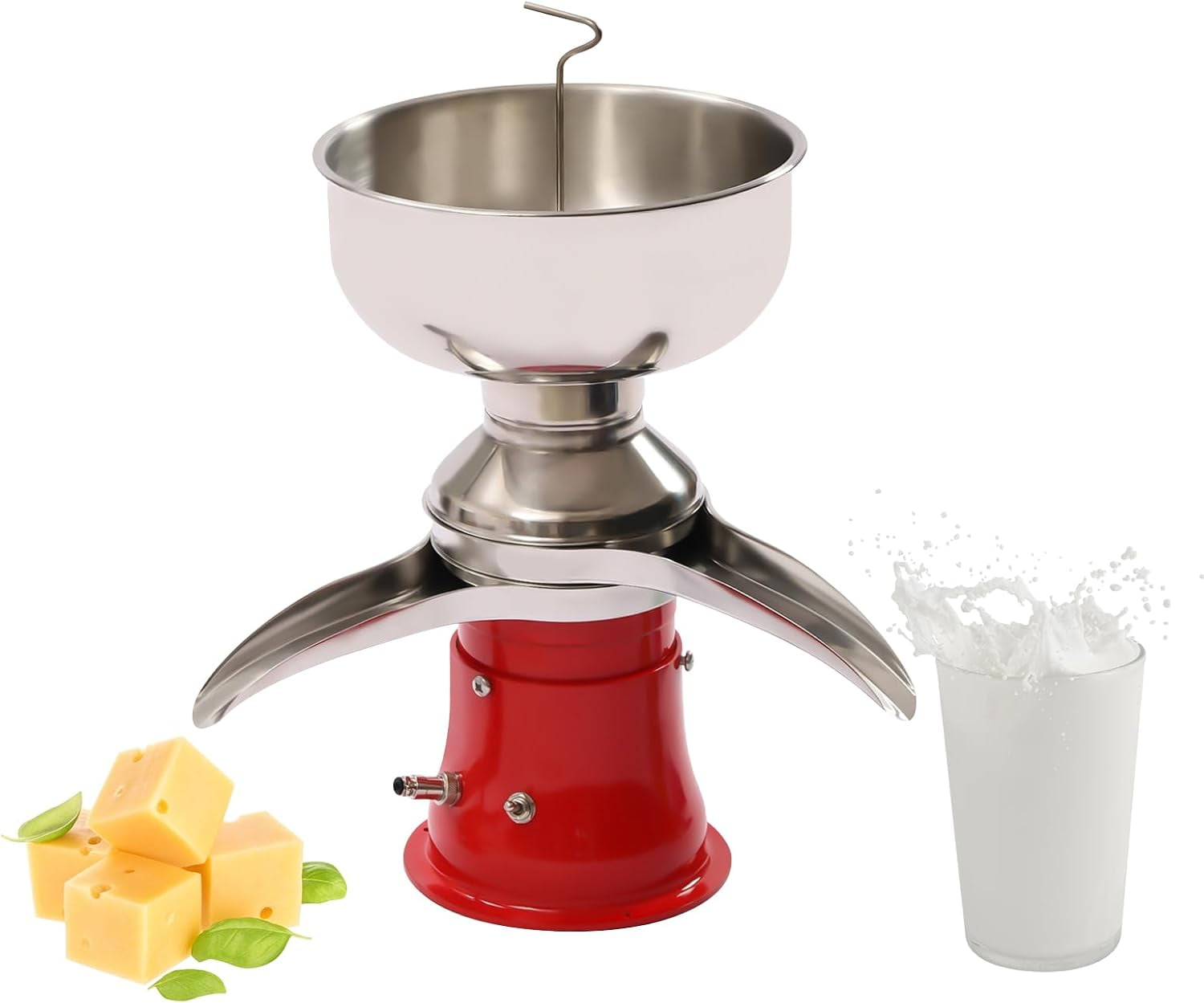 Electric Milk Cream Centrifugal Separator, 30W 13.2 Gallons/h Stainless ...