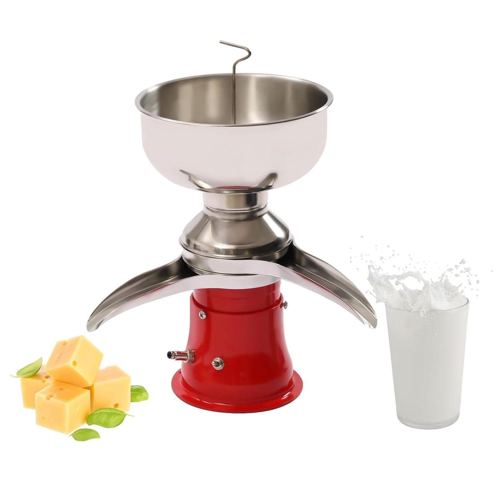 Electric Milk Cream Centrifugal Separator, 30W 13.2 Gallons/h Stainless ...