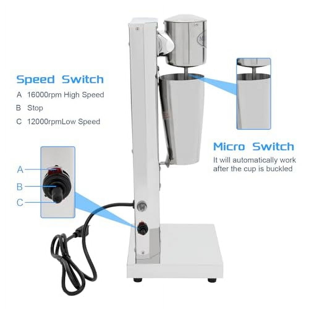 Electric Milkshake Blender Machine Smoothie Malt Blender 110V 180W Single Head Milkshake Machine ...