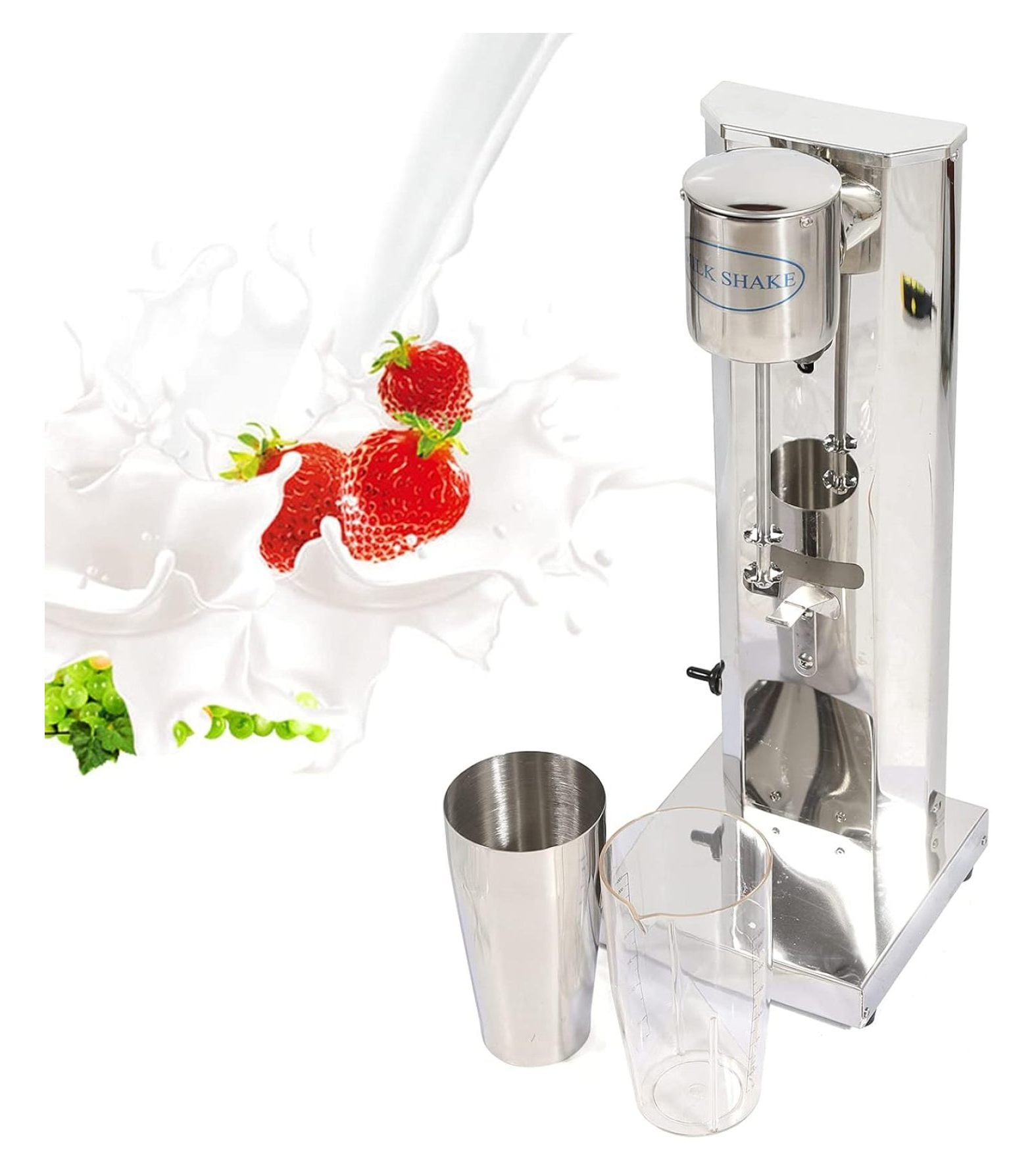 Electric Milkshake Maker, Stainless Steel Milk Shake Machine with 2 ...