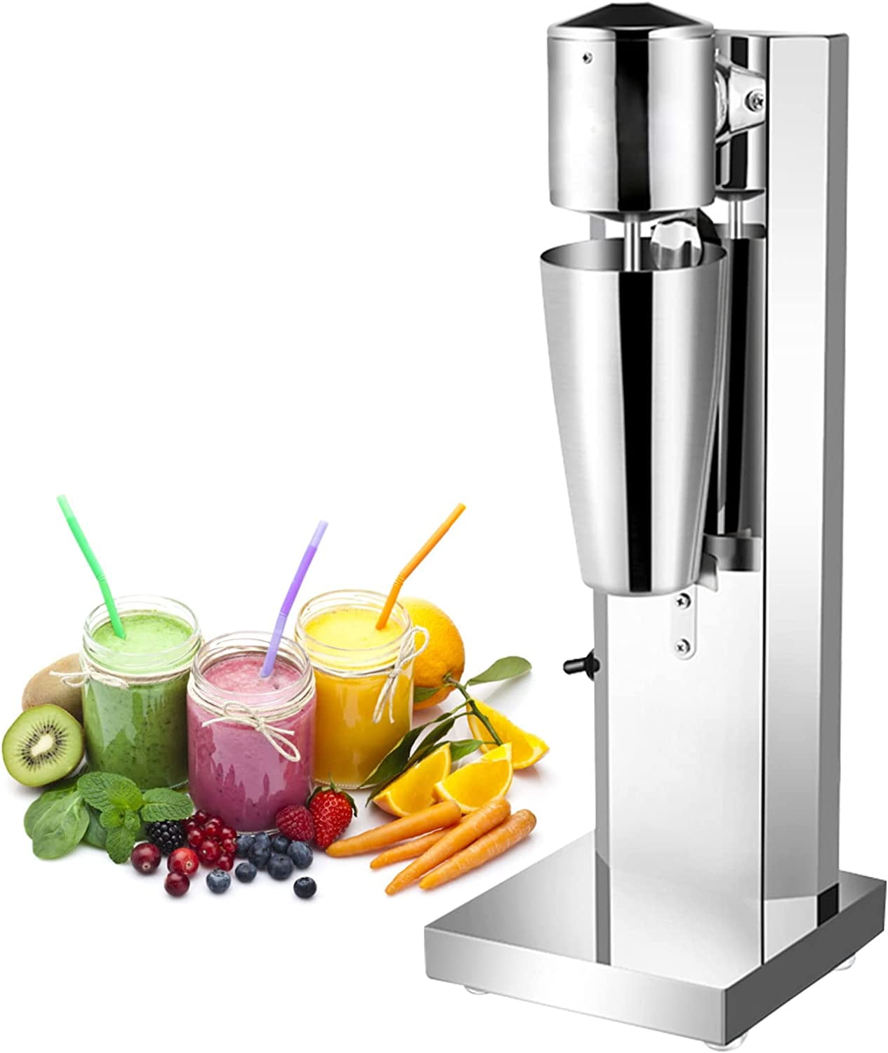Electric Milkshake Maker,Vertical Stainless Steel Beverage Blender for ...