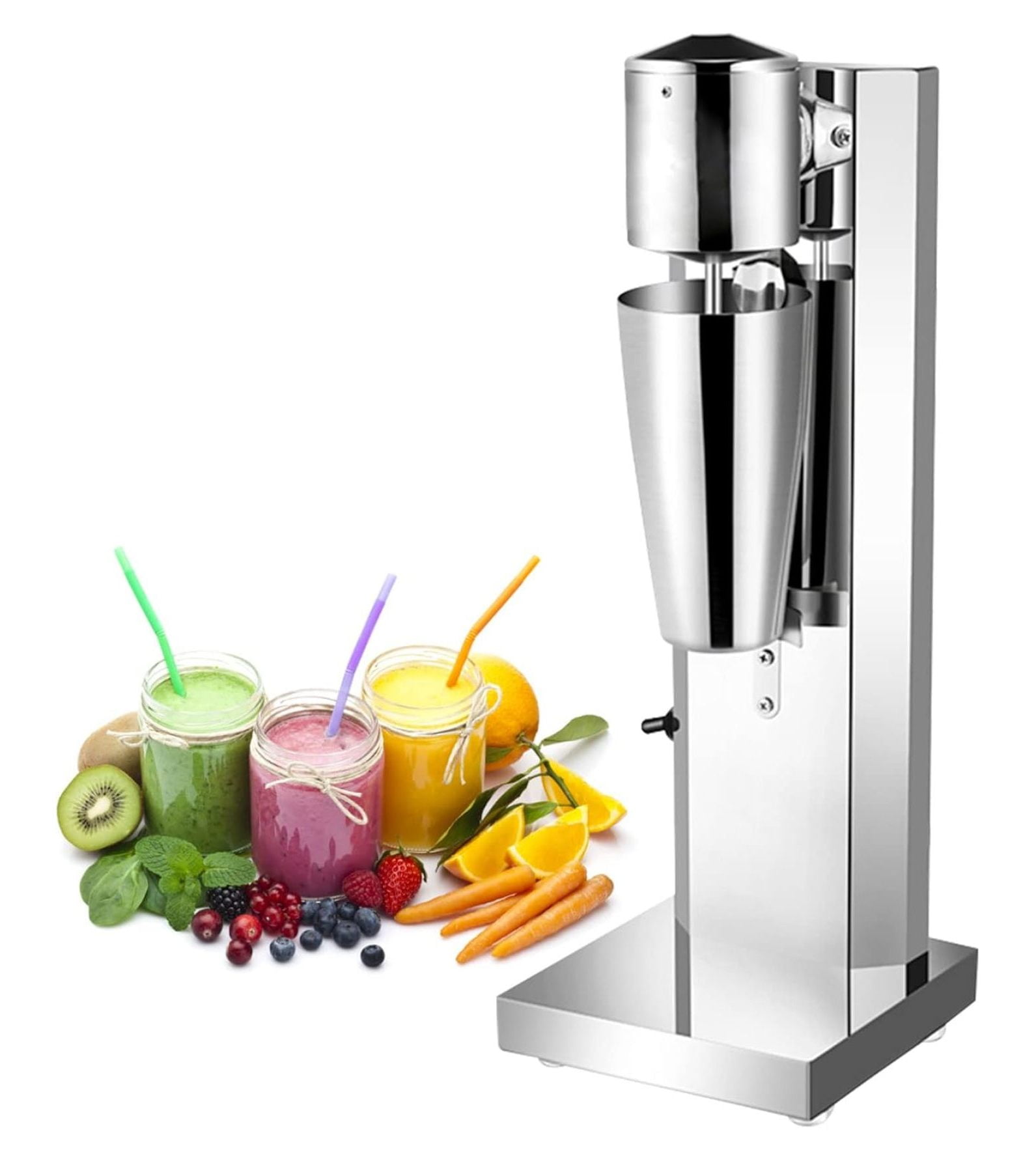 Electric Milkshake Maker,Vertical Stainless Steel Beverage Blender for ...
