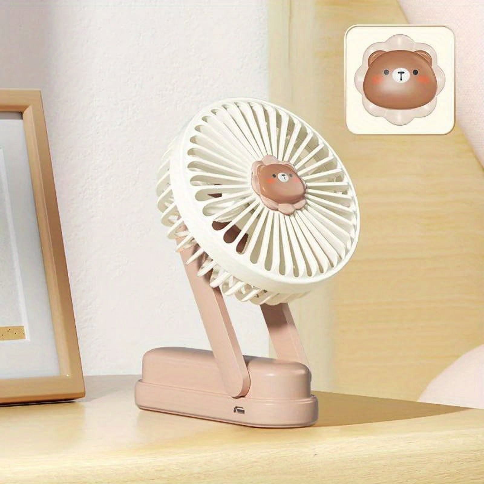 Electric Mini Fan USB Charging Quiet Handheld Desktop Foldable Fan With ...