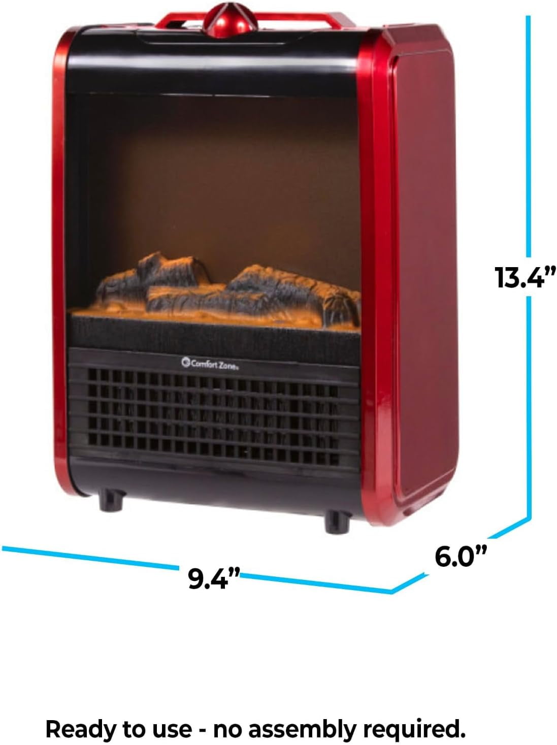 Electric Mini Fireplace Space with Realistic 3D Flame, Stay-Cool Body ...