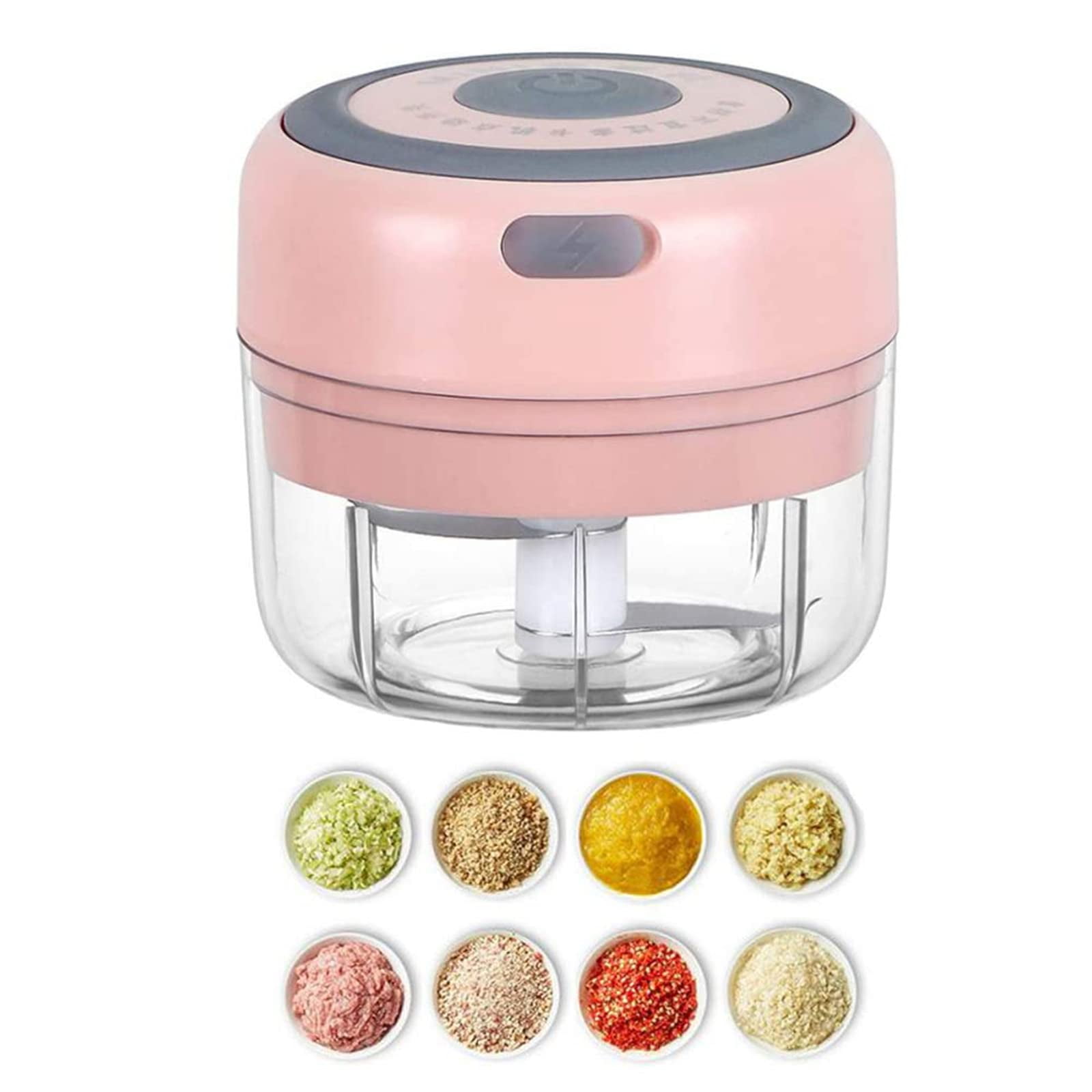 Electric Mini Garlic Chopper, 100ML Food Chopper Garlic Mincer USB ...