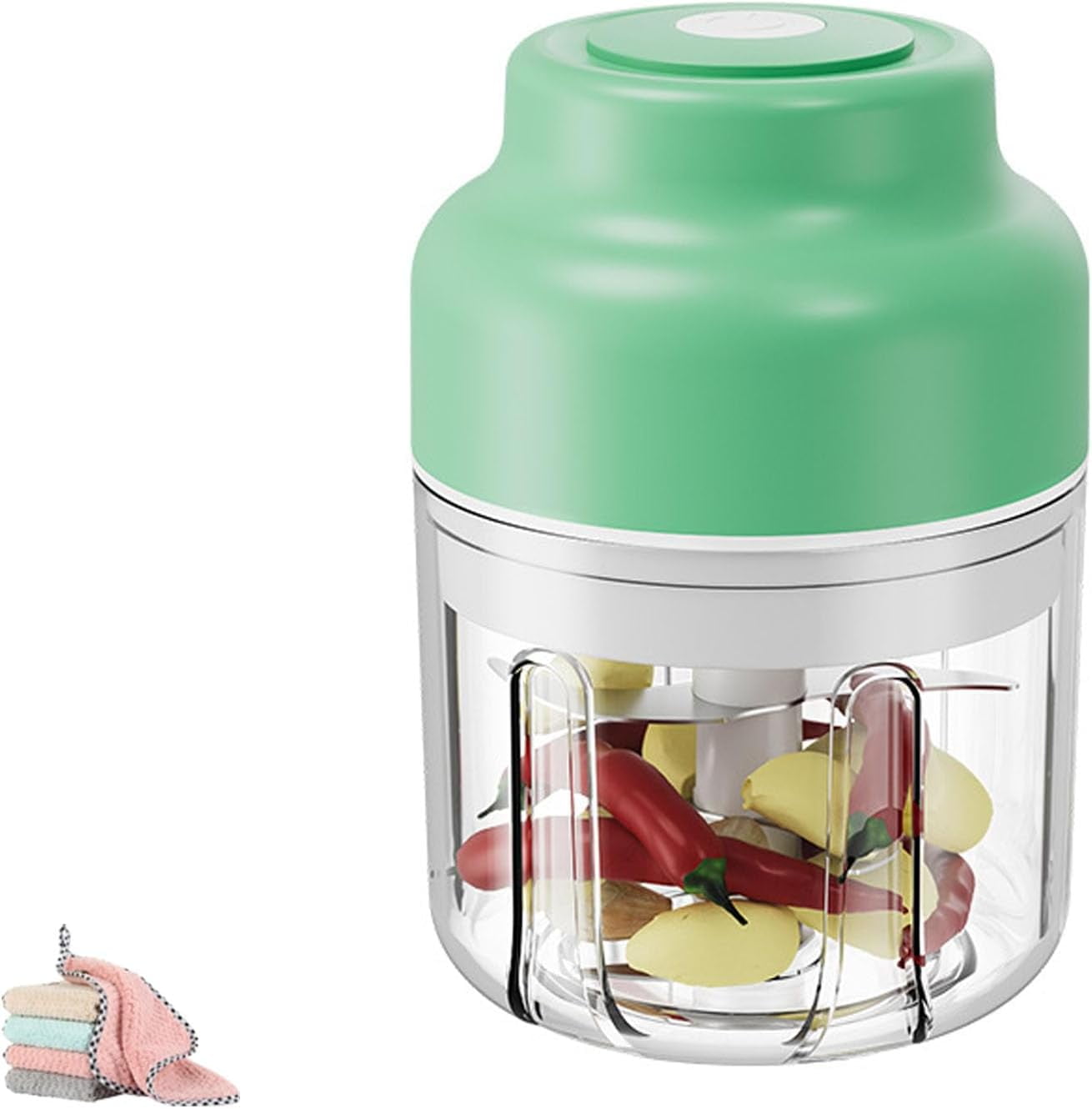 Electric Mini Garlic Chopper, 250ML Food Chopper Garlic Mincer USB ...