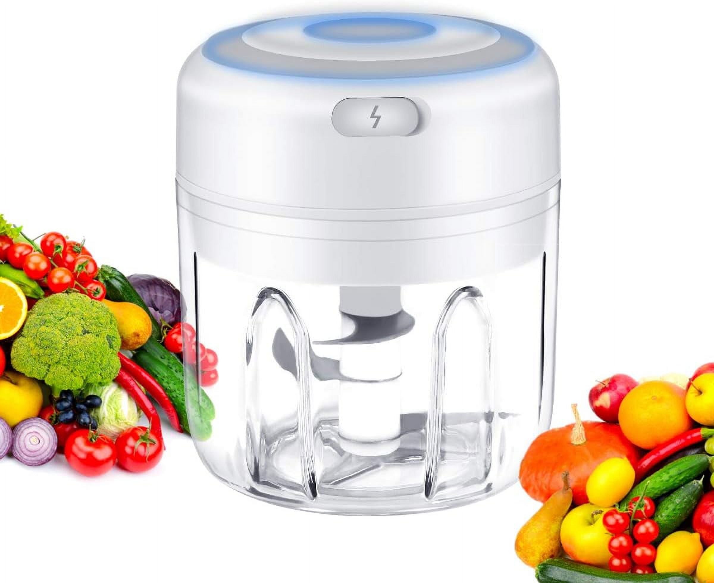Electric Mini Garlic Chopper, Portable Food Processor, Vegetable ...