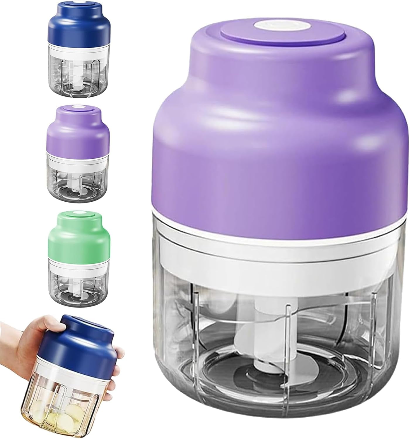 Electric Mini Garlic Chopper Set, 250/320ML Multi-functional Portable ...