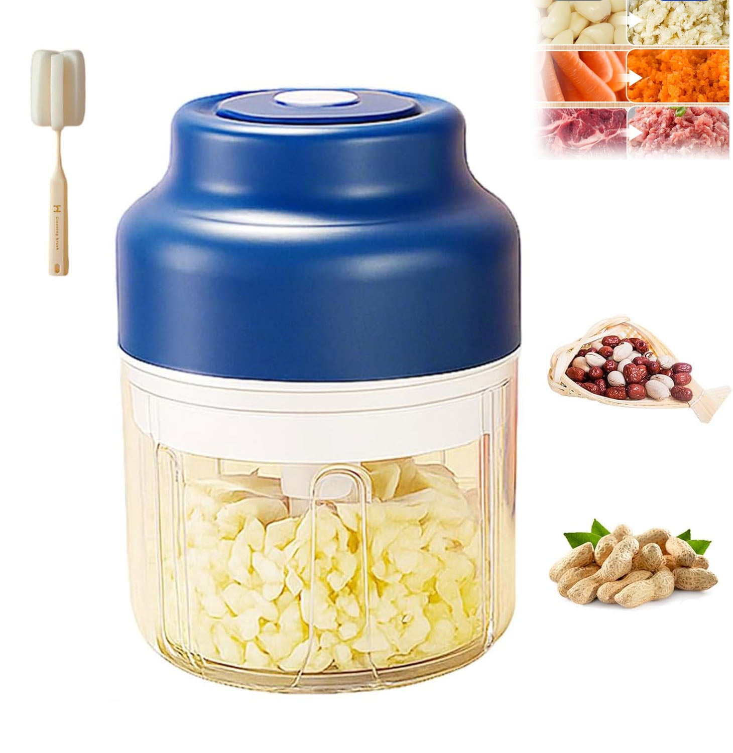 Electric Mini Garlic Chopper Set, Electric Food Chopper Tool, USB ...