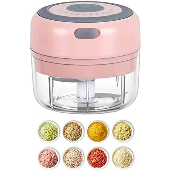 Electric Mini Garlic Mincer, 100ML USB Vegetable Onion Chopper ...