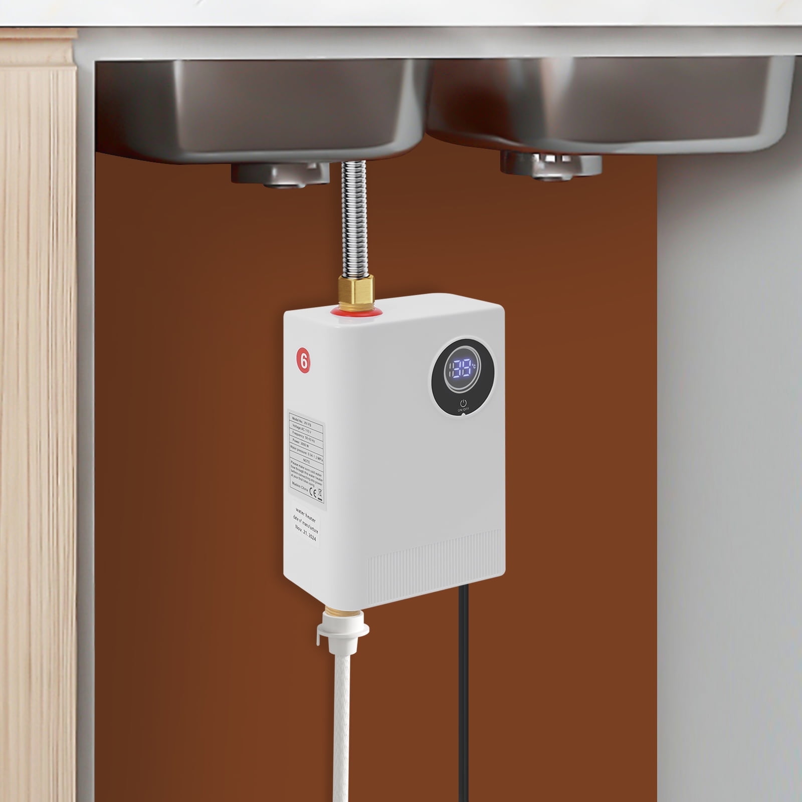 Electric Mini Instant Water Heater Tankless Water Heater On Demand Under Sink Hot Water Heater ...