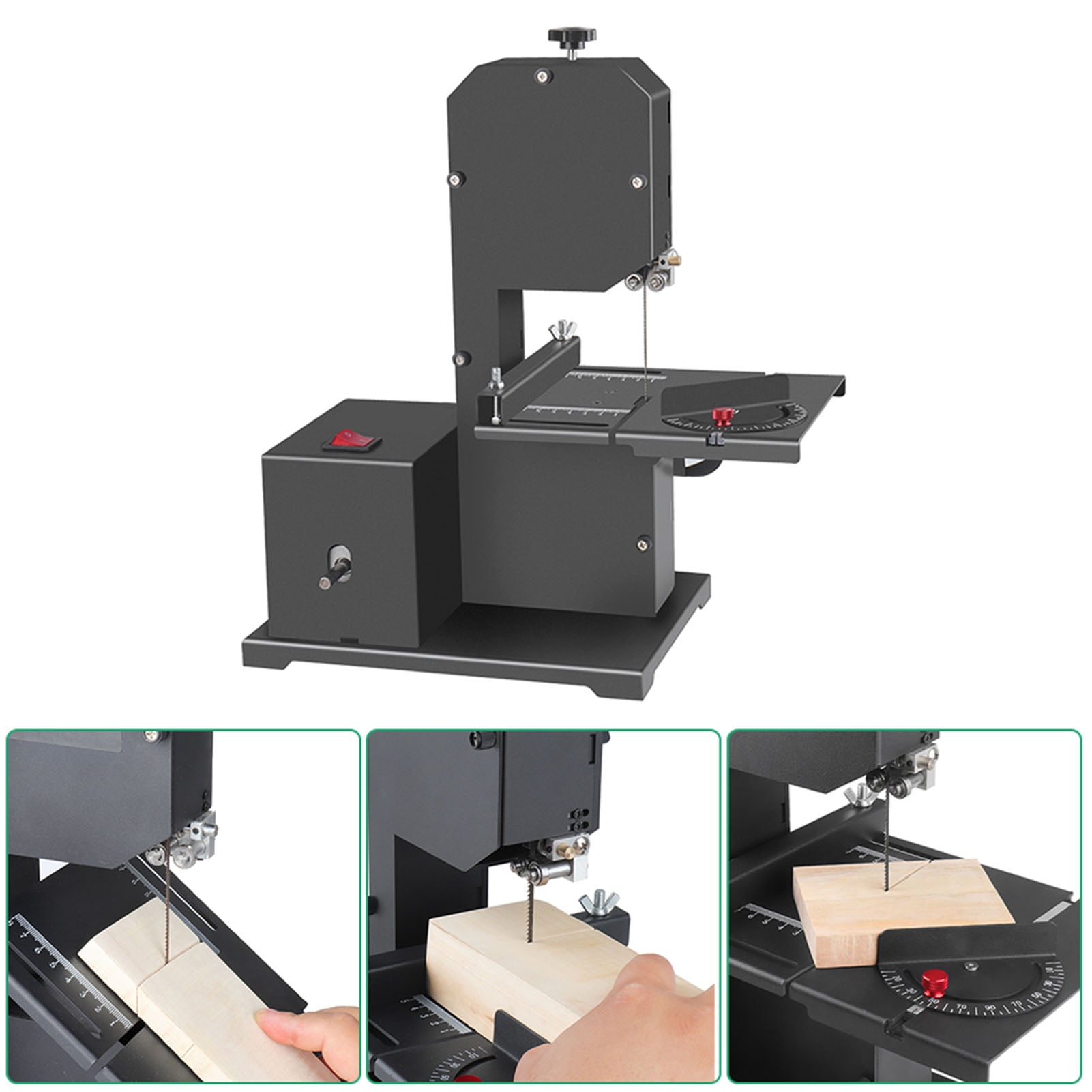 Electric Mini Multifunctional Band Saw Machine 1750RPM Benchtop Band ...