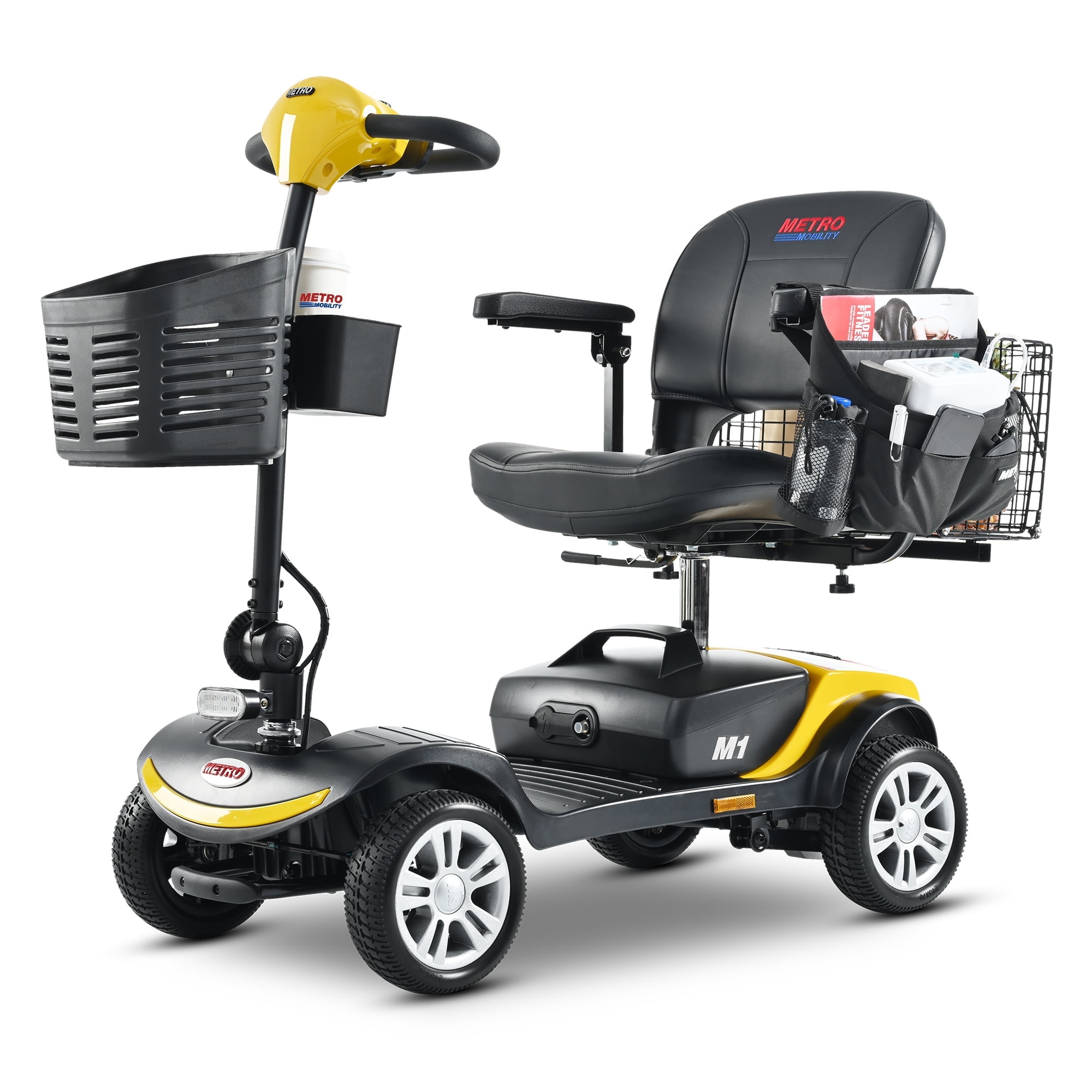 Portable Electric Mobility Scooter for Elderly - 300 lbs, 4-Wheel ...