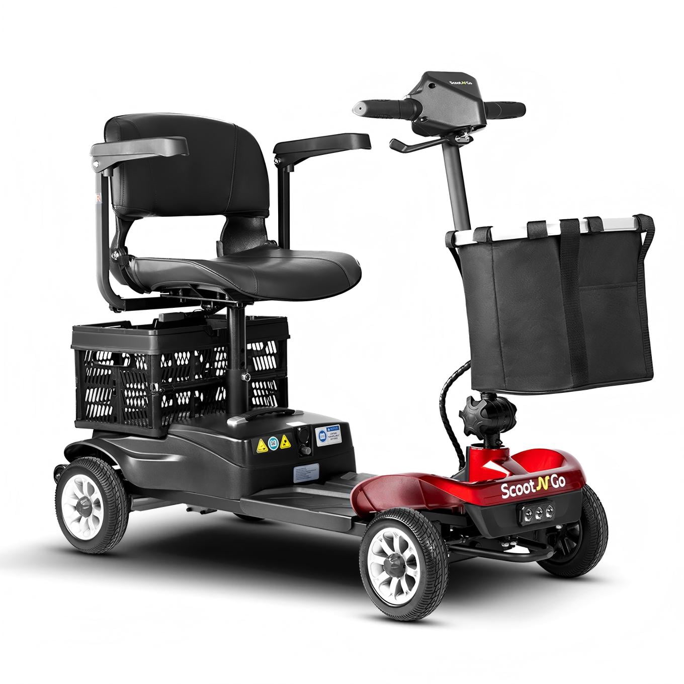 Electric Mobility Scooter for Seniors & Adults Foldable 4-Wheel Design ...