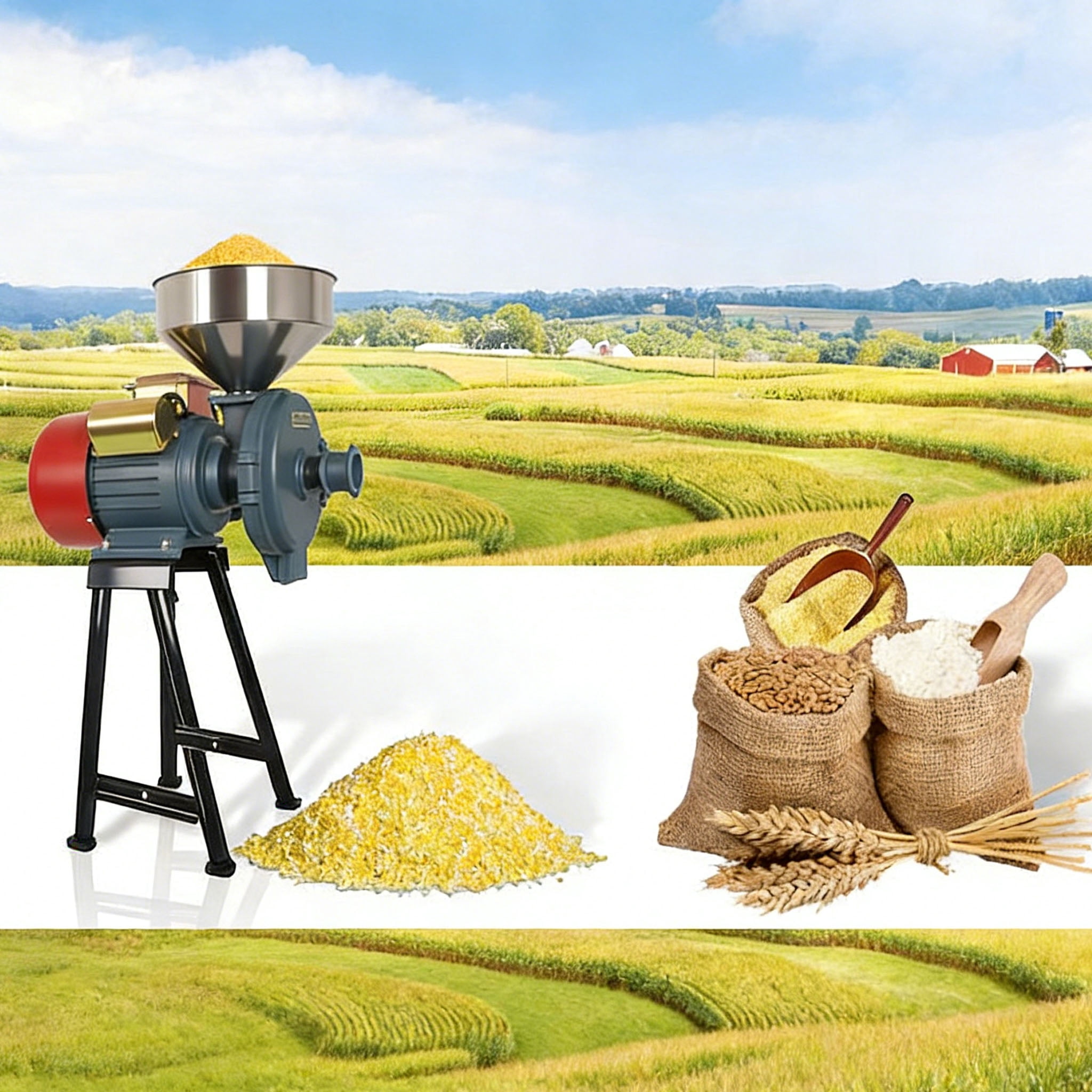 Electric Molino Para Moler Maiz 3000W, 110V Dry Cereals Grinder with ...
