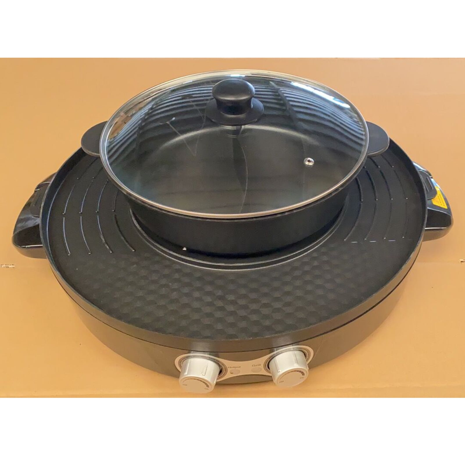 Electric Mongolian Grill, Split Cooking Surface, Adjustable Heat ...