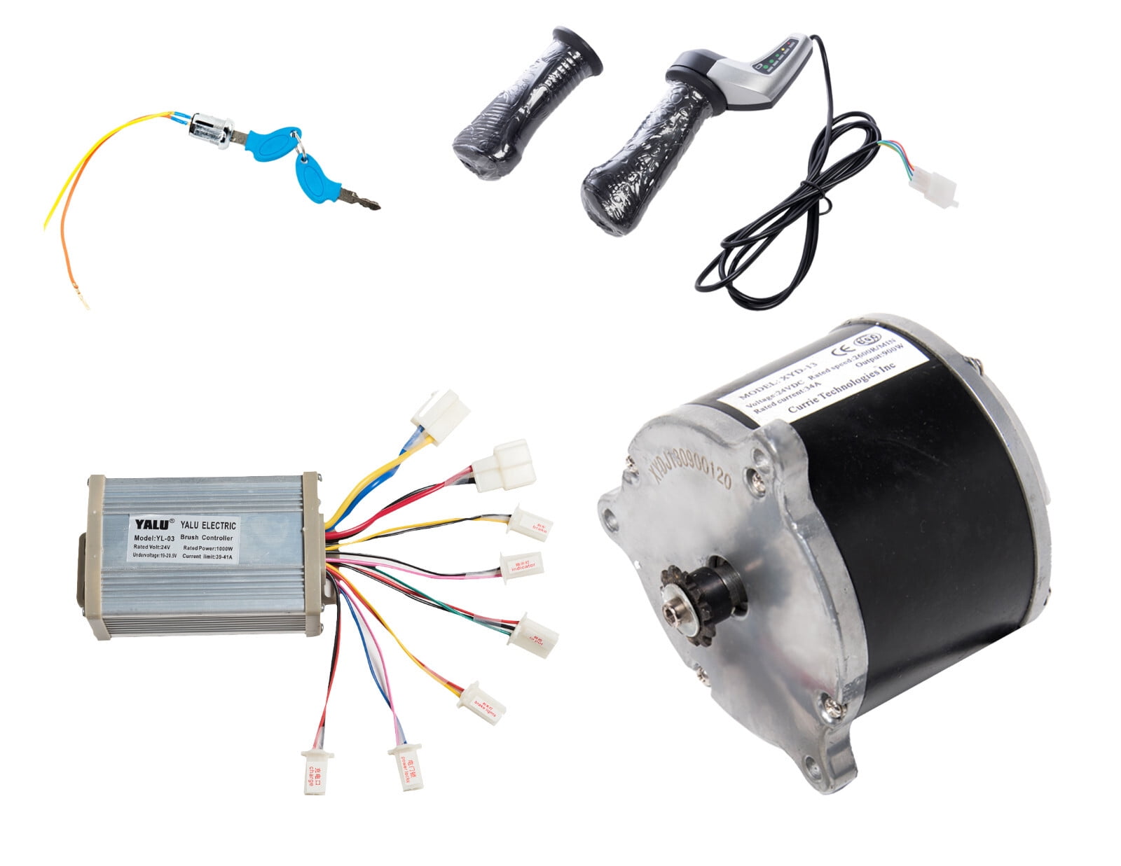 Electric Motor Currie 24V 900W Kit w Control XYD-13 w 11 Tooth #25 w ...