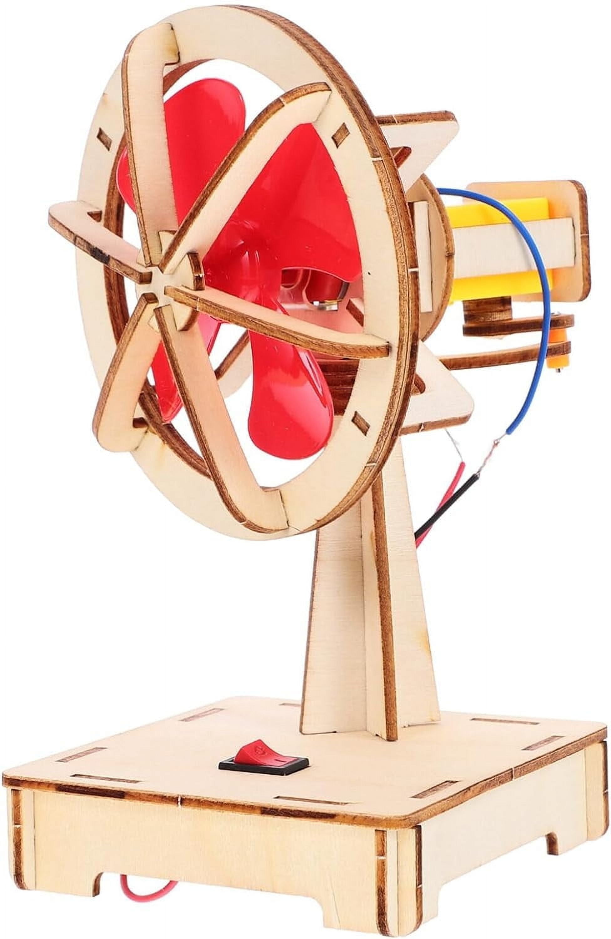 Electric Motor Stem Kits, Wooden Model Electric Fan Science Experiment ...