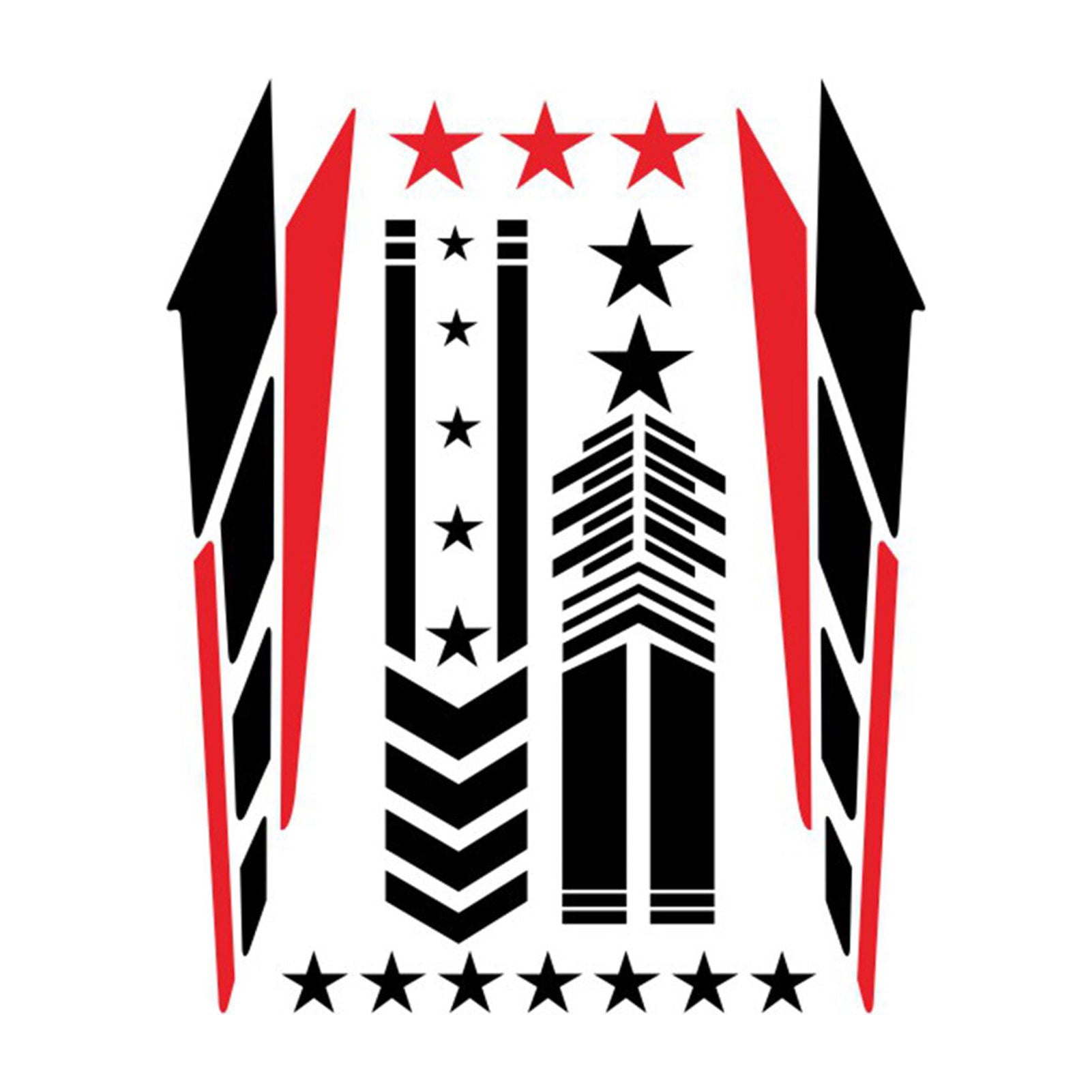 Electric Motorcycle Stripe Arrow Stickers set Fender Paste Waterproof ...
