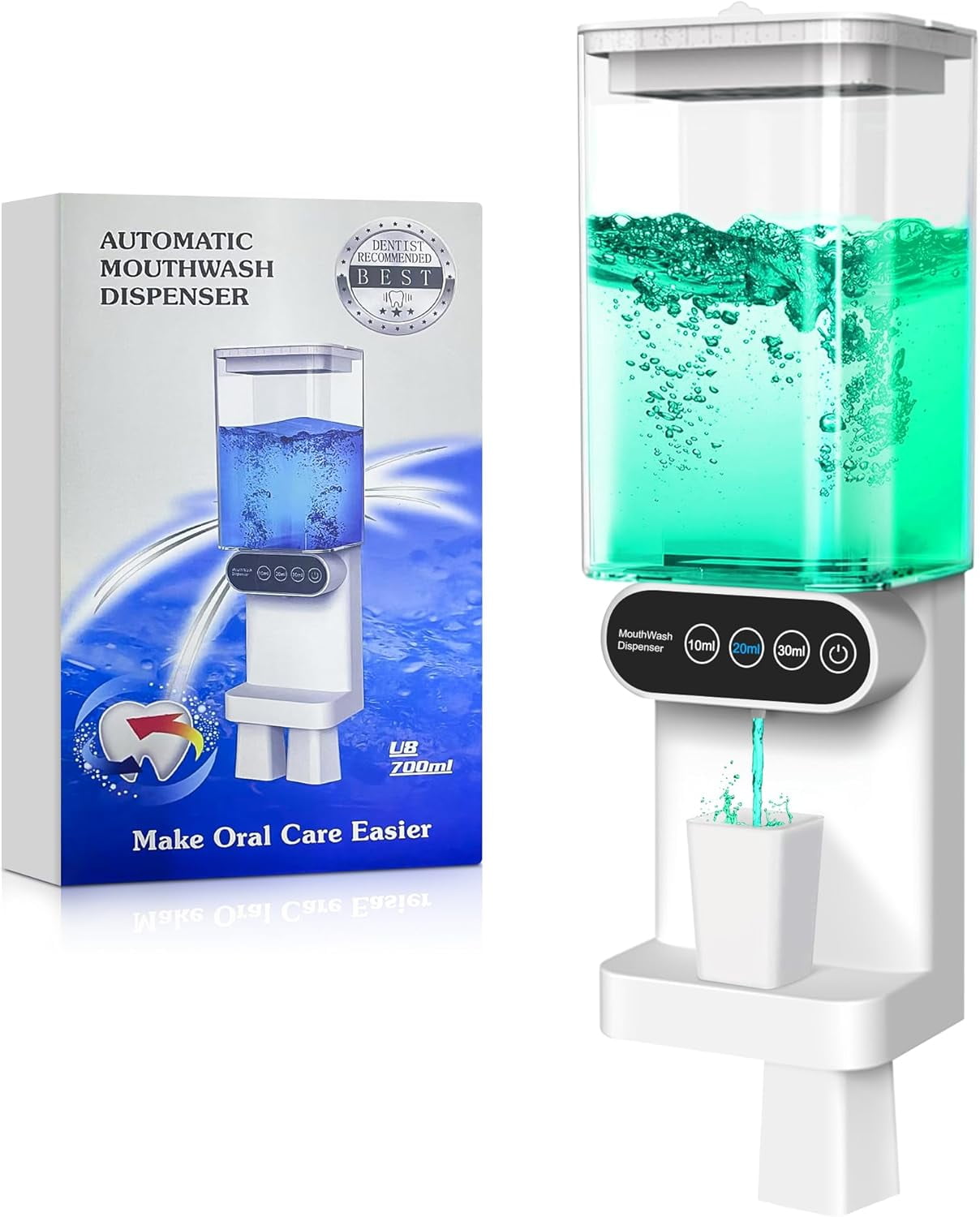 Electric Mouthwash Dispenser, Automatic Mouth Wash Dispensers with Wall ...