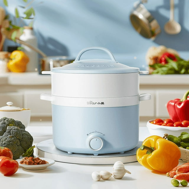 Bear 1.7 Qt Electric Multipurpose Mini Hot Pot and Steamer - Walmart.com