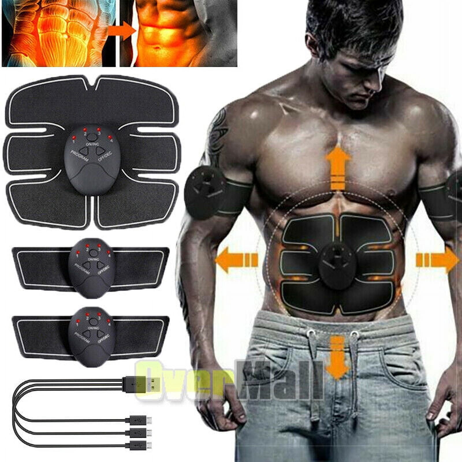 Electric Muscle Toner Machine ABS Abdominal Core Stimulator Belt Fat ...