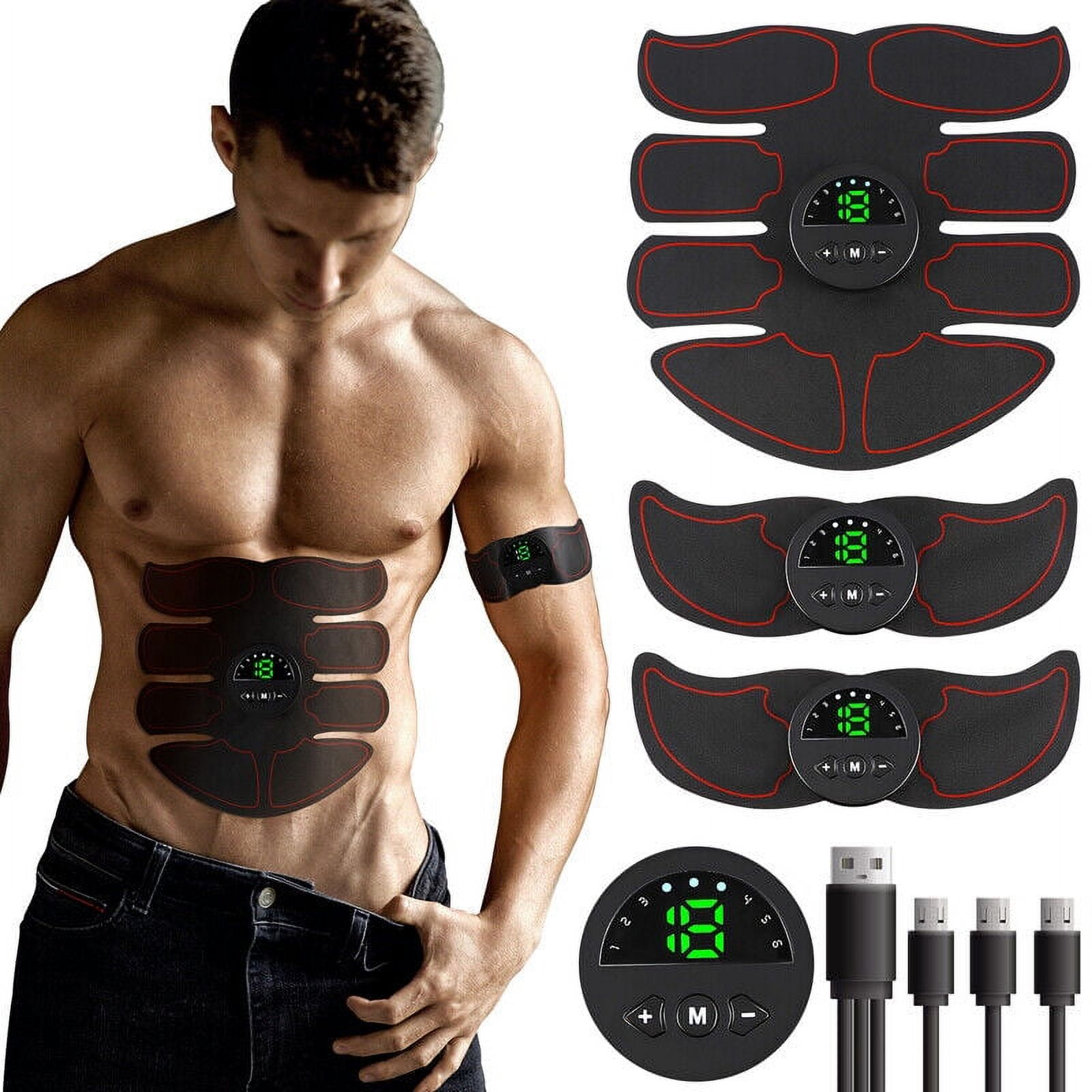 Electric Muscle Toner Machine ABS Toning Belt Simulation Fat Burner ...
