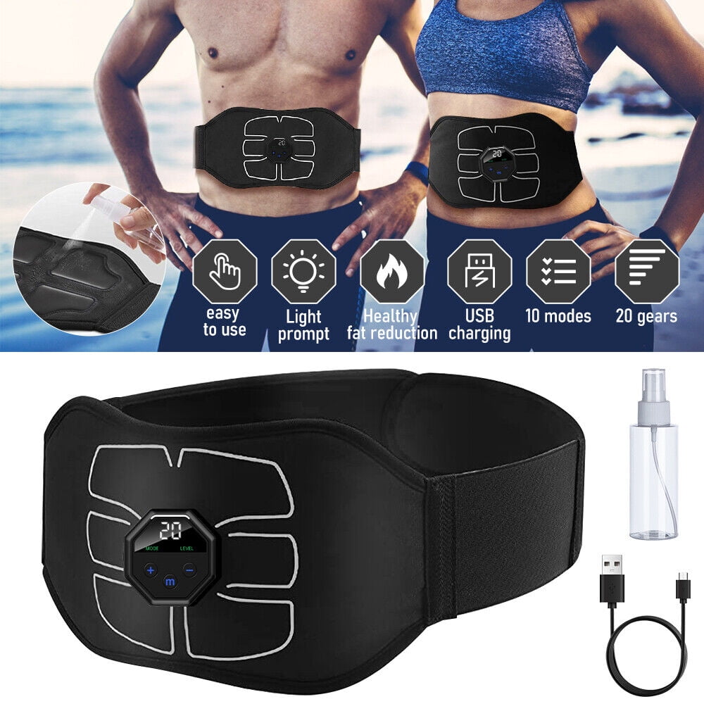 Electric Muscle Toner Machine ABS Toning Belt Simulation Fat Burner ...