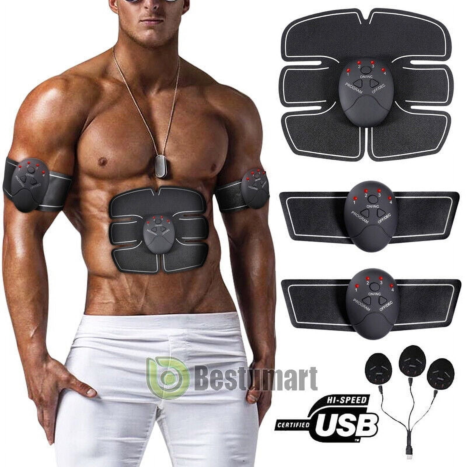 Electric Muscle Toner Machine EMS Toning Belt Simulation Fat Burner ...