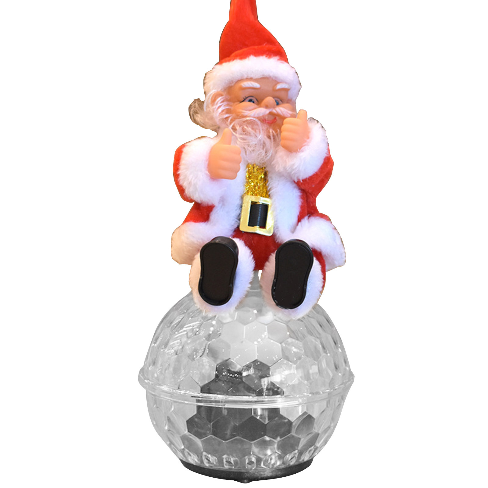 Electric Music Santa Figurine Glowing Led Rotation Crafts Decor ...